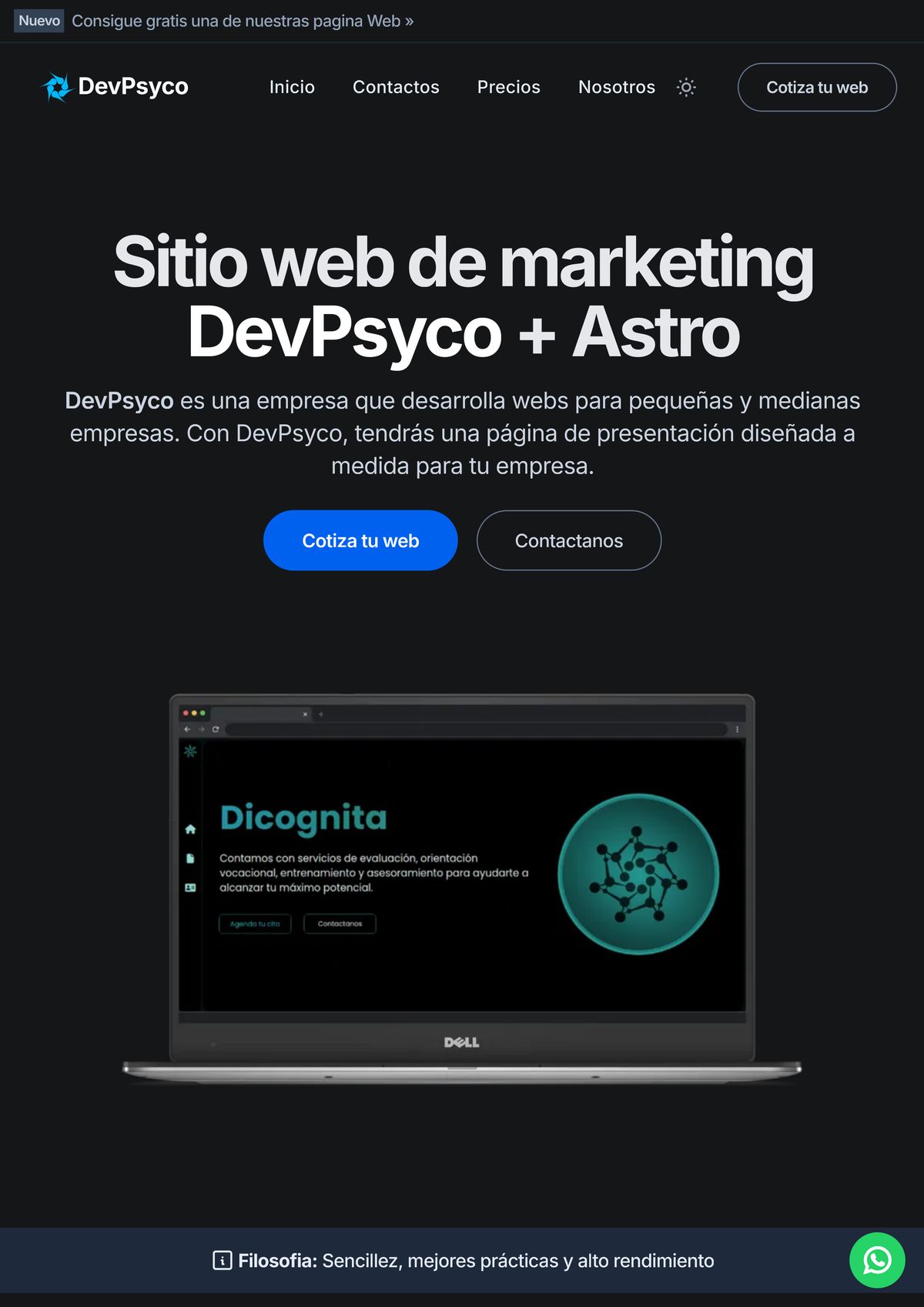 DevPsyco | Diseño Web Personalizado en Quito, Ecuador — Marketing Digital para Empresas